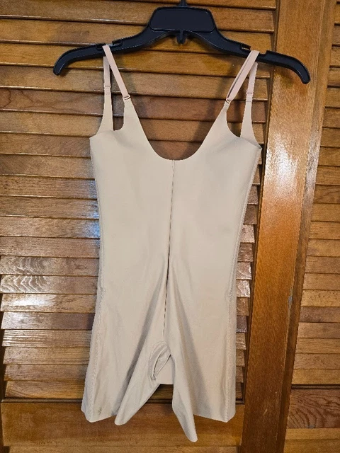 HONEYLOVE OPEN BUST Mid Thigh Bodysuit Shaper S Nude Smoothing ...