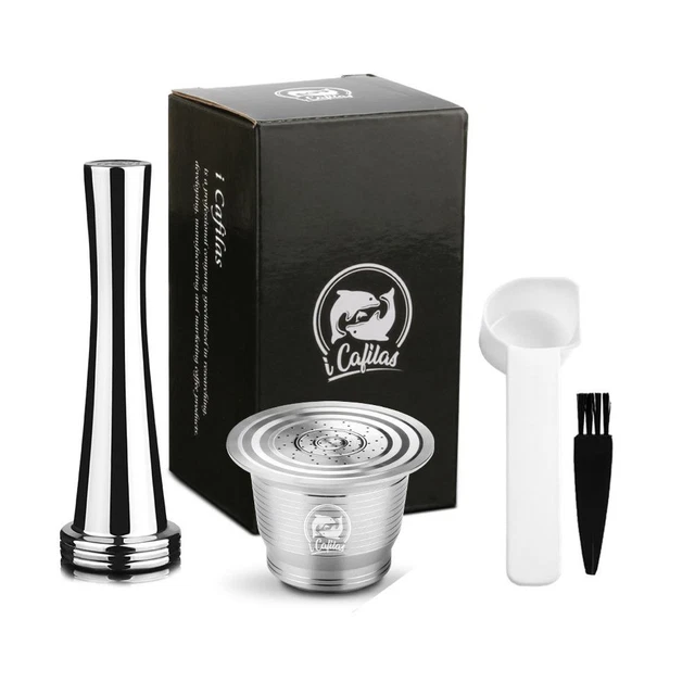 TAMPER COFFEE CAPSULE Reusable Pods Refillable Capsule For Nespresso ...