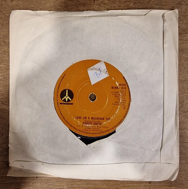 ROBERT KNIGHT « Love On A Mountain Top » N/avec « The Power Of Love » EXCELLENT ÉTAT + RE EUR 3 ...