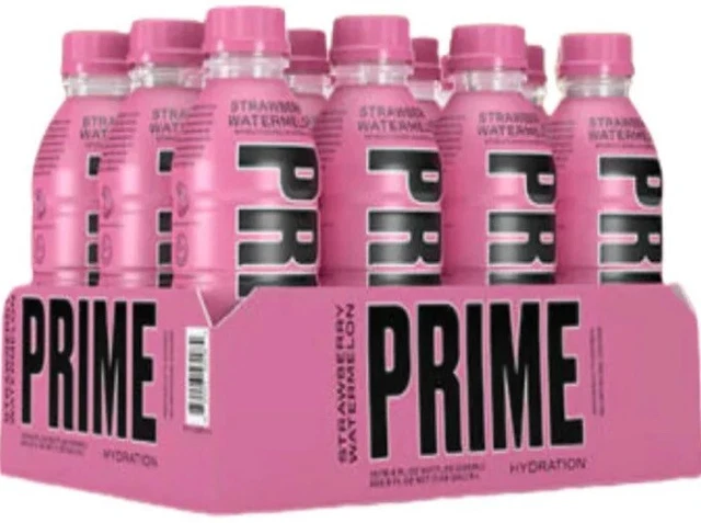 PRIME HYDRATION ENERGY Drink Strawberry Watermelon 12 Pack Logan Paul ...