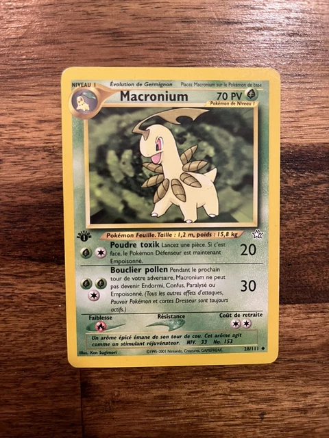 CARTE POKÉMON MACRONIUM 28/111 Edition 1 Neo Genesis Wizards FR NM EUR ...