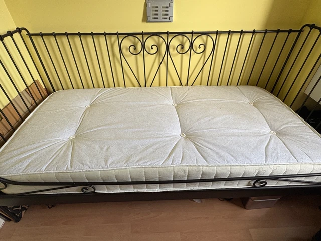 IKEA BLACK METAL frame day bed - single, excellent condition £31.90 ...