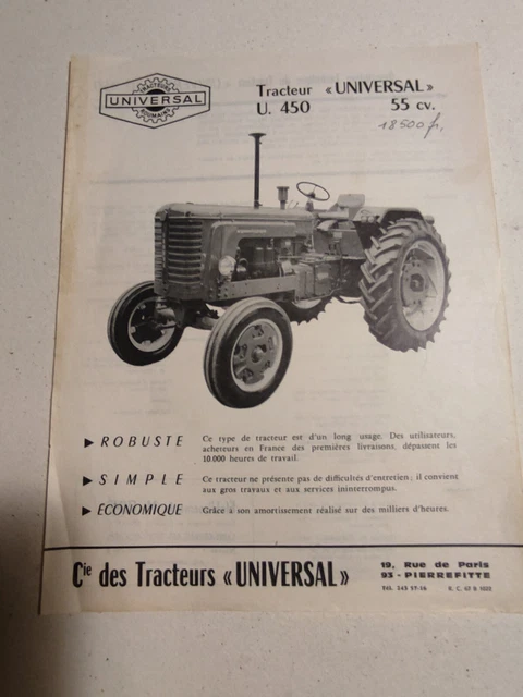PROSPECTUS PUBLICITAIRE TRACTEUR EUR 5,00 - PicClick FR
