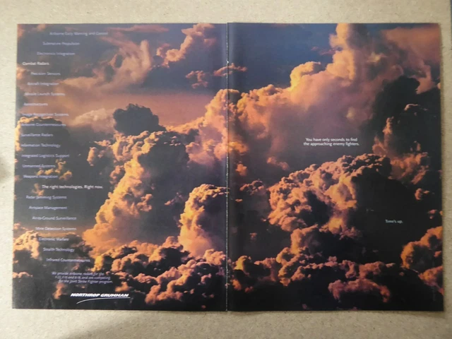 6/1998 PUB NORTHROP Grumman Airborne Radar F-22 F-16 B-1B Jsf Original ...
