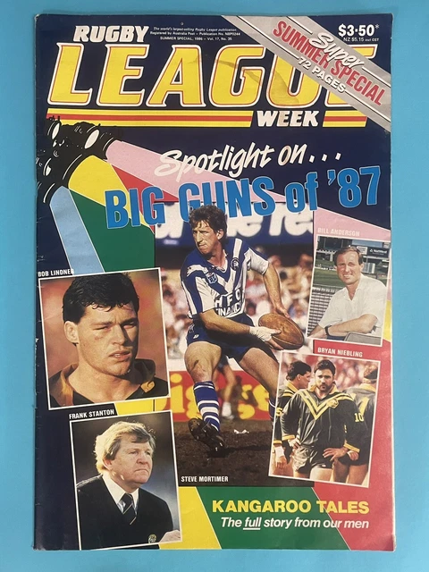 1986 PARRAMATTA EELS Grand Final Rugby League Week Vol 17 No 35 ...