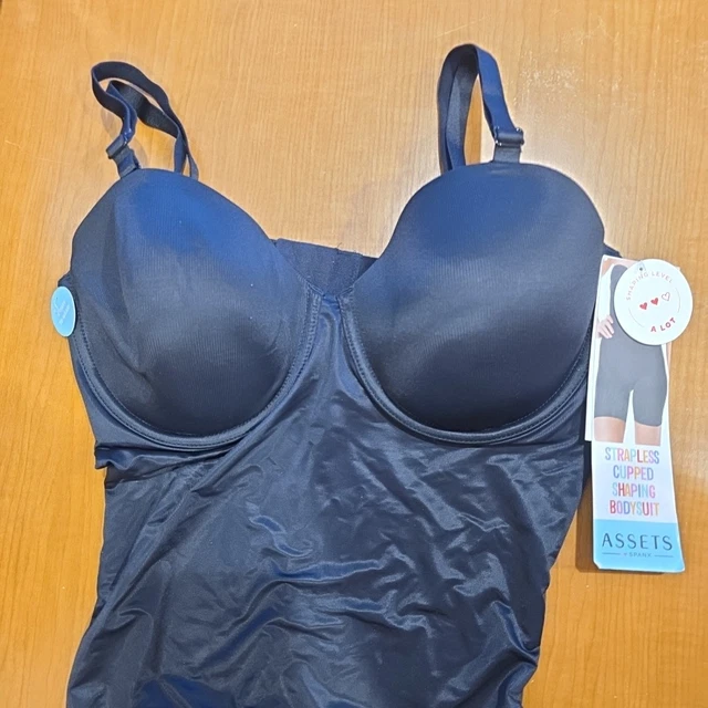 XL SPANX Suit Your Fancy STRAPLESS Cupped Mid-Thigh Bodysuit ...