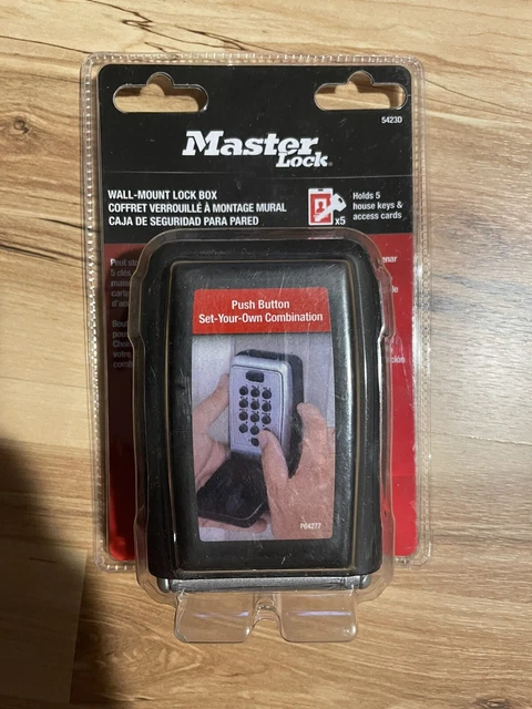 BOÎTE DE VERROUILLAGE murale à bouton poussoir combiné Master Lock ...
