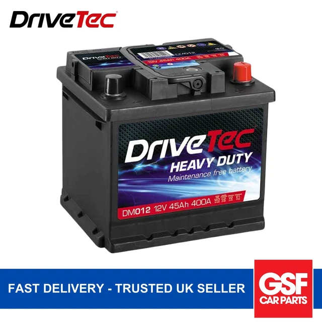 DRIVETEC CAR BATTERY DM012 12V 45Ah 400A B13 L1 T1 SMF Fits Citroën ...