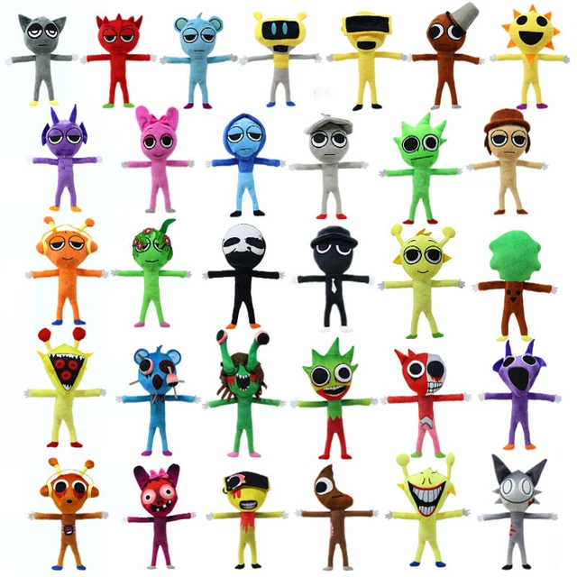 SPRUNKI PLUSH, 10'' Sprunky Wenda and Gray Plushies, Sprunki Plush toy ...