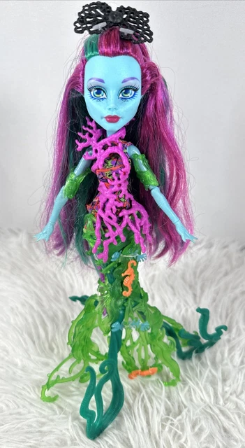MONSTER HIGH GREAT Carrier Reef Posea Reef Mermaid Doll Near Complete ...