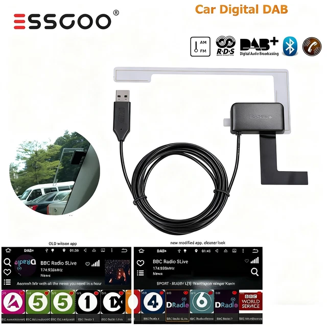 NEW 2026 DIGITAL DAB / DAB+ Radio Adapter Box Receiver Android Car ...