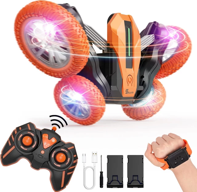 SELVIM REMOTE CONTROL Cars, 4WD 2.4GHz Gesture Sensor RC Stunt Car ...