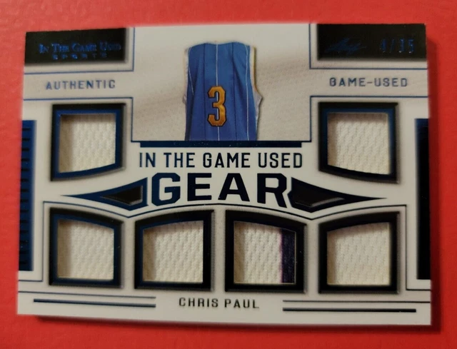 CARTE PATCH MAILLOT D'OCCASION CHRIS PAUL 6 JEU #d4/35 2020 LEAF ...