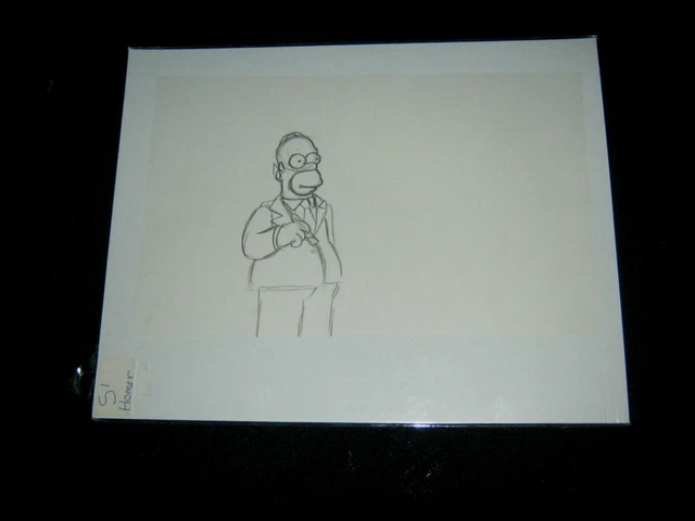 HOMER SIMPSON ART Production Animation Drawing The Simpsons Original A3 ...