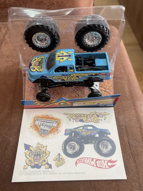 RARE HOT WHEELS Monster Jam Backwards Bob Travel Treads + Tattoos £47. ...