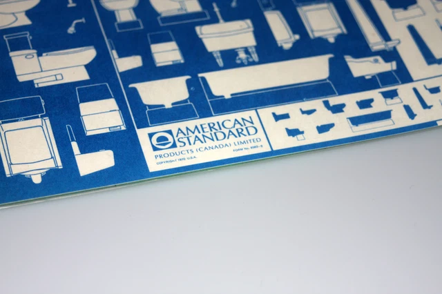 VINTAGE 1970 AMERICAN Standard Drafting template Form number 9383-B ...