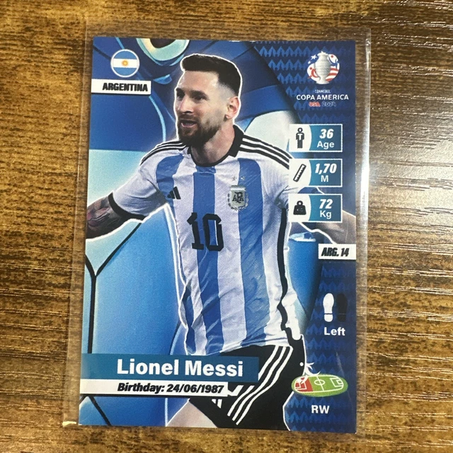 CONMEBOL COPA AMERICA 2024 Argentine Messi insert carte fan art base RW ...
