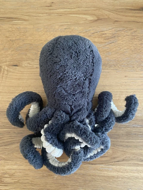 JELLYCAT LITTLE INKY Octopus Small Soft Toy Black Grey Plush £31.92 ...