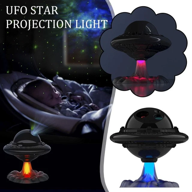 UFO SHAPED NIGHT Light Galaxy Projector 8 Nebula Color Lamp Remote V1O3 ...