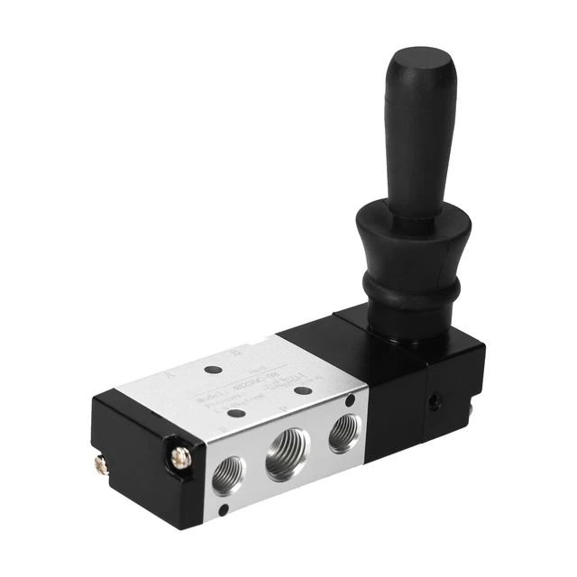 1/4'' PT 5 Way 3 Position Manual Air Hand Lever Operated Pneumatic ...