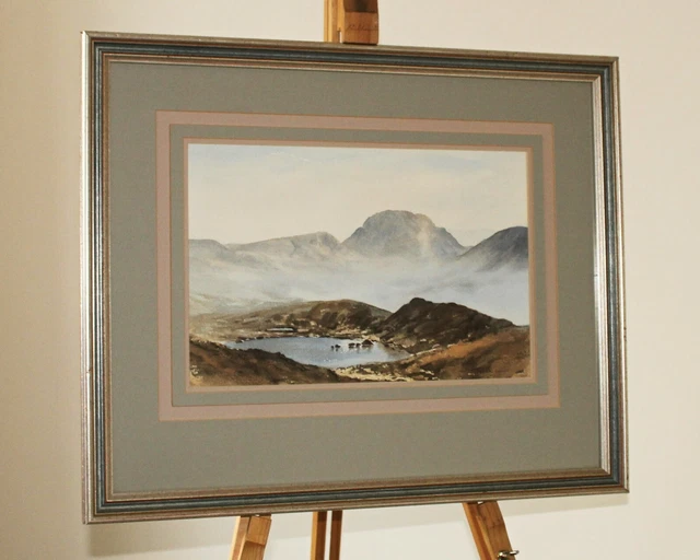 PETER SHUTT WATERCOLOUR Painting 'Great Gable & Innominate Tarn', Lake ...