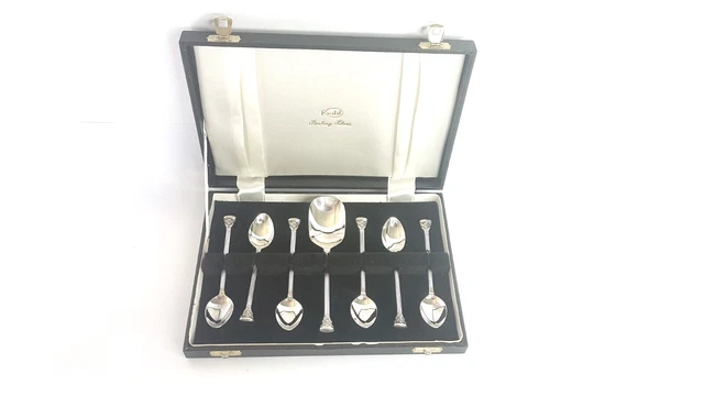 SET 6 RODD 1960s Sterling Silver Corinthian Column Teaspoons w Jam ...