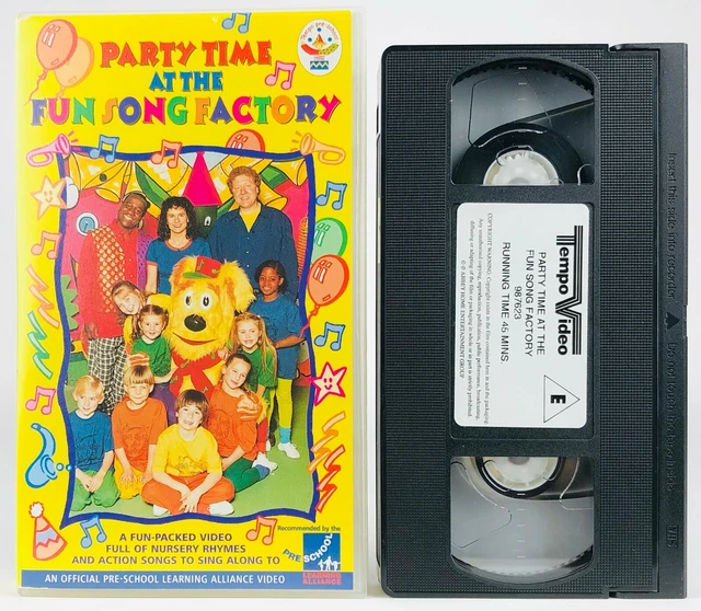 VHS -PARTY TIME At The Fun Song Factory- Retro Kids Childrens ...
