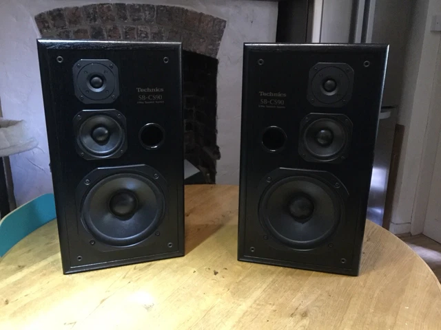 TECHNICS SB-CS90 3 Way Speakers Pair 100 Watt RMS £30.00 - PicClick UK