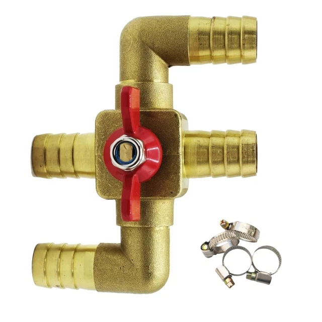 4-WAY AUTO HEATER Core Valve Solid Brass Bypass Valve Manual Control 0. ...