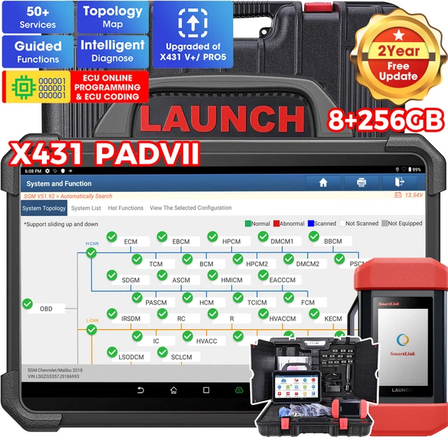 LAUNCH X431 PAD VII PAD 7 Outil Diagnostic Scanner Programmation Clé ...