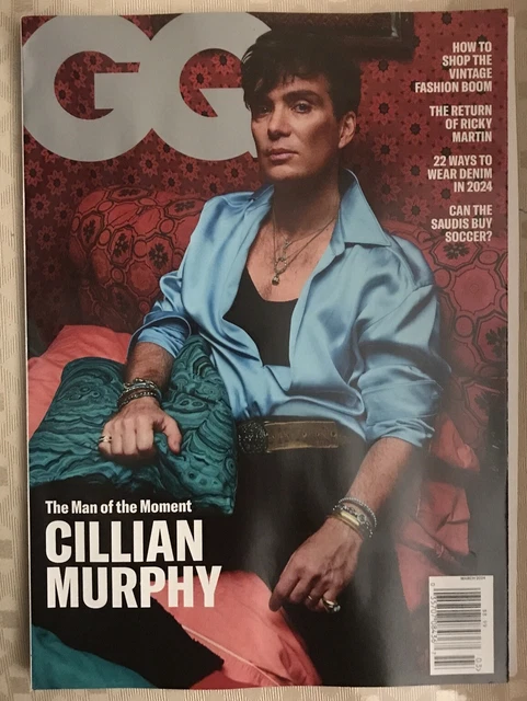GQ MAGAZINE MARCH 2024 Cillian Murphy Ricky Martin Drew Starkey Kylian ...
