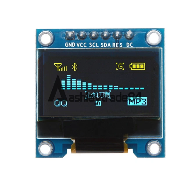 Modulo Display Oled 096 6 Pin Iic I2c Spi Blu E Giallo Per Raspberry Pi Eur 347 Picclick It