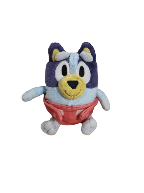 BLUEY AND FRIENDS Baby Bluey In Red Shorts 6" Soft Toy Plush Stuffed ...