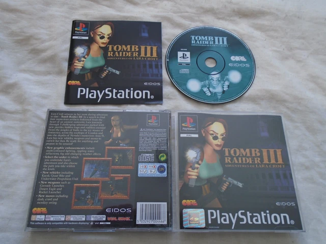 TOMB RAIDER 3 PS1 (COMPLETE) Lara Croft black label Sony PlayStation rare £9.95 - PicClick UK