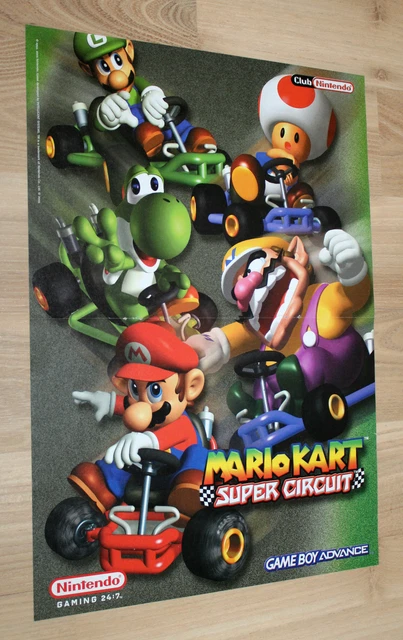 2001 NINTENDO MARIO Kart Super Circuit / GameBoy Advance small Poster ...