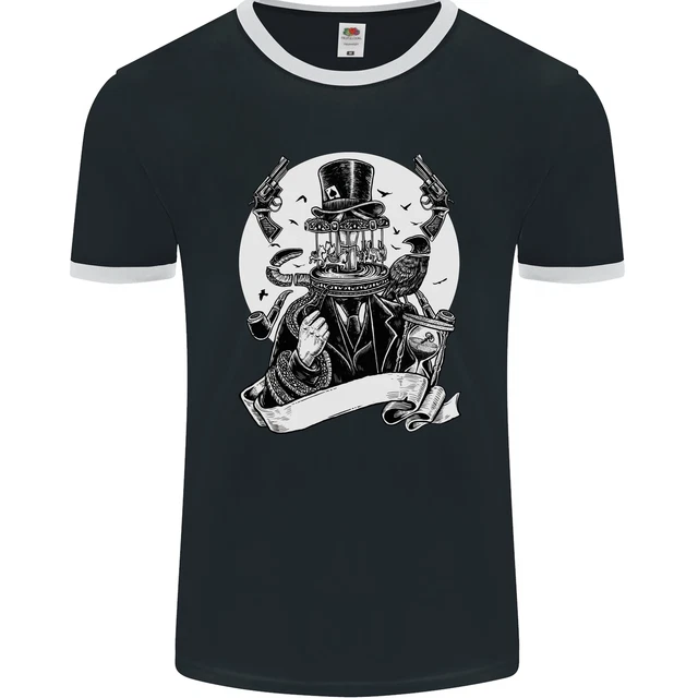 CARROUSEL TÊTE WEIRD Homme Avec Guns Hommes Ringer Fotl EUR 15,59 ...