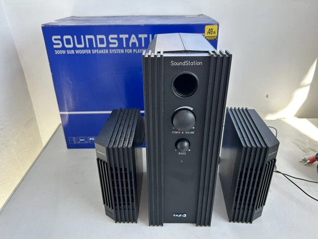 SCREENBEAT LOGIC 3 Soundstation 2 300W Sub Woofer Speakers For PS2 ...