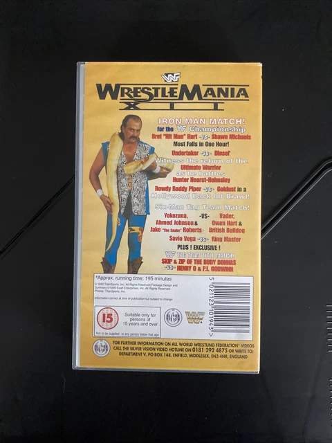*RARE* WWF WRESTLEMANIA Xii 12 1996 Vhs Wwe Bret Hart Shawn Michaels £8 ...