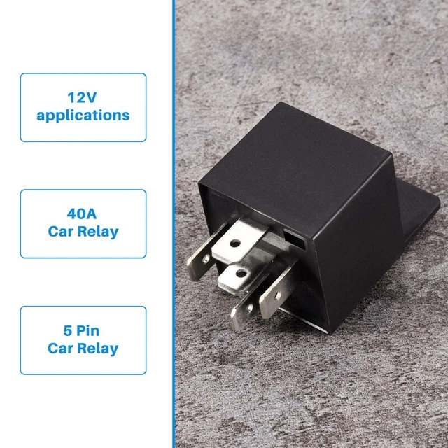 12V VOLT 40A 5 Pin Changeover Relay Automotive Car Motorcycle Boat Bike ...