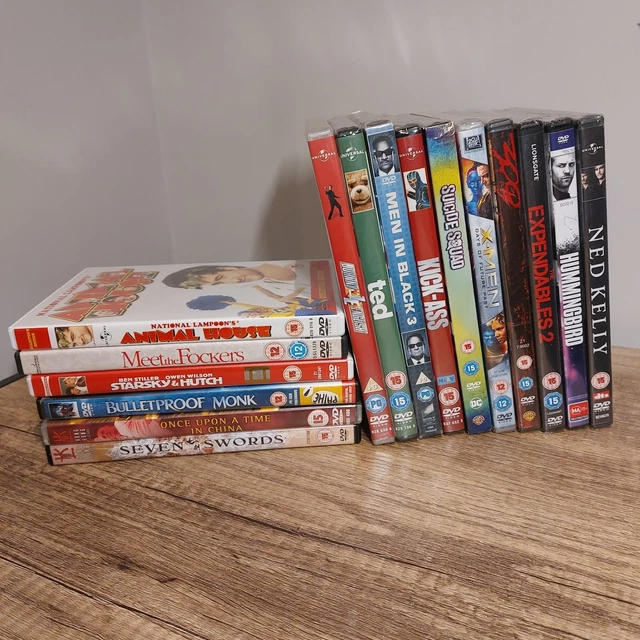 MIXED DVD BUNDLE of 16 Movies | Action, Crime, Comedy | 10 Sealed & 6 ...