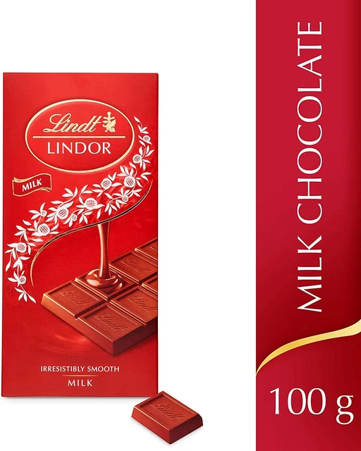 LINDT LINDOR MILK CHOCOLATES TREAT BAR 100g & 24 x 38g - Choose Size £3 ...