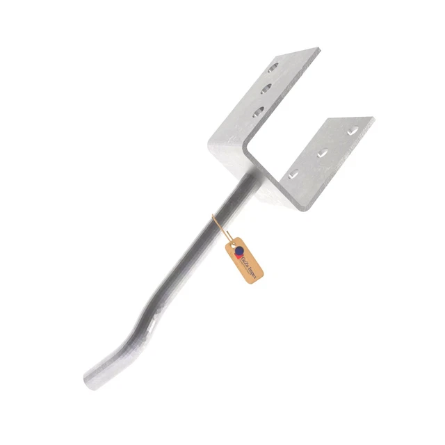 SUPPORT POTEAU EN U 91 mm acier galvanisé avec pointe incurvée pour ...