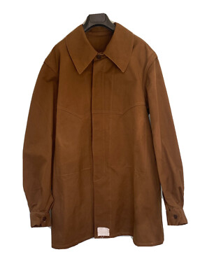 ANCIENNE VESTE DE travail cheminot Vintage Toile ocre brun (cotton duck ...