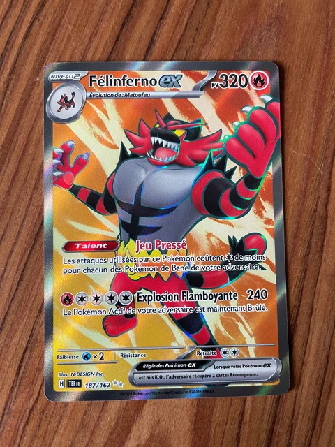 CARTE POKÉMON FÉLINFERNO EX 187/162 Forces Temporelles - TEFFR EUR 12 ...