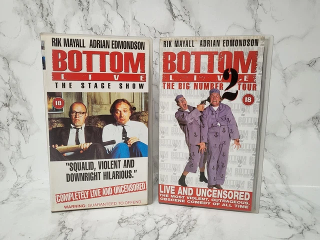 VINTAGE BOTTOM LIVE 1 & 2 VHS Video Tapes Rik Mayall $13.48 - PicClick