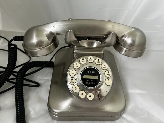VINTAGE GRAND PHONE Corded Push Button With Flash Redial Mettallic ...