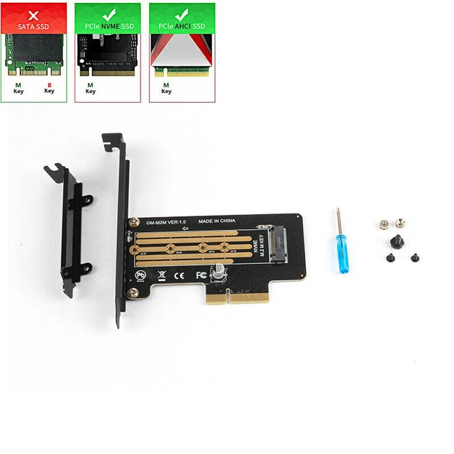 NVME PCIE ADAPTER M.2 NVME SSD To PCI Express 3.0 X4 Host Expansion ...