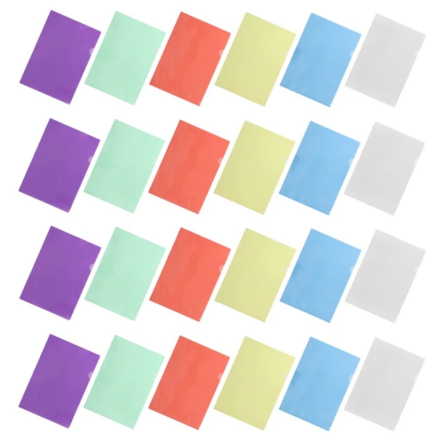 24PCS CLEAR PLASTIC Folder Sleeves - Poly Project Sleeves File Jackets ...