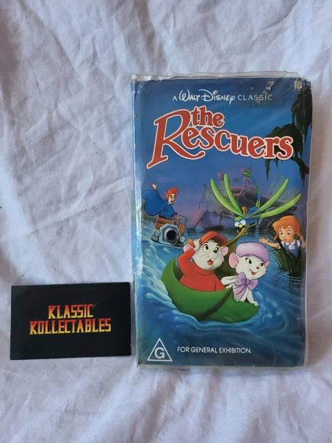 THE RESCUERS VHS Walt Disney Classic Black Diamond Rare Video Cassette ...