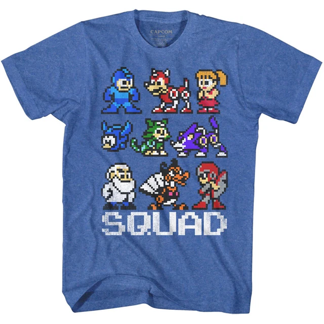 T-SHIRT GAMER MERCH Mega Man Années 80 Capcom Jeu Vidéo The Squad Pour Hommes EUR 28,94 ...